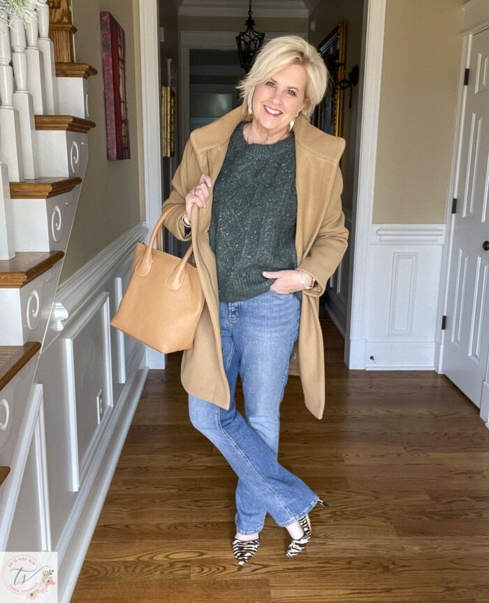 DARK GREEN AND CAMEL ARE A FABULOUS COMBINATION