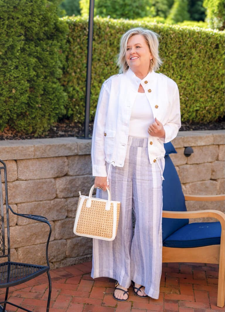 How To Style A White Linen Jacket For Spring and Summer