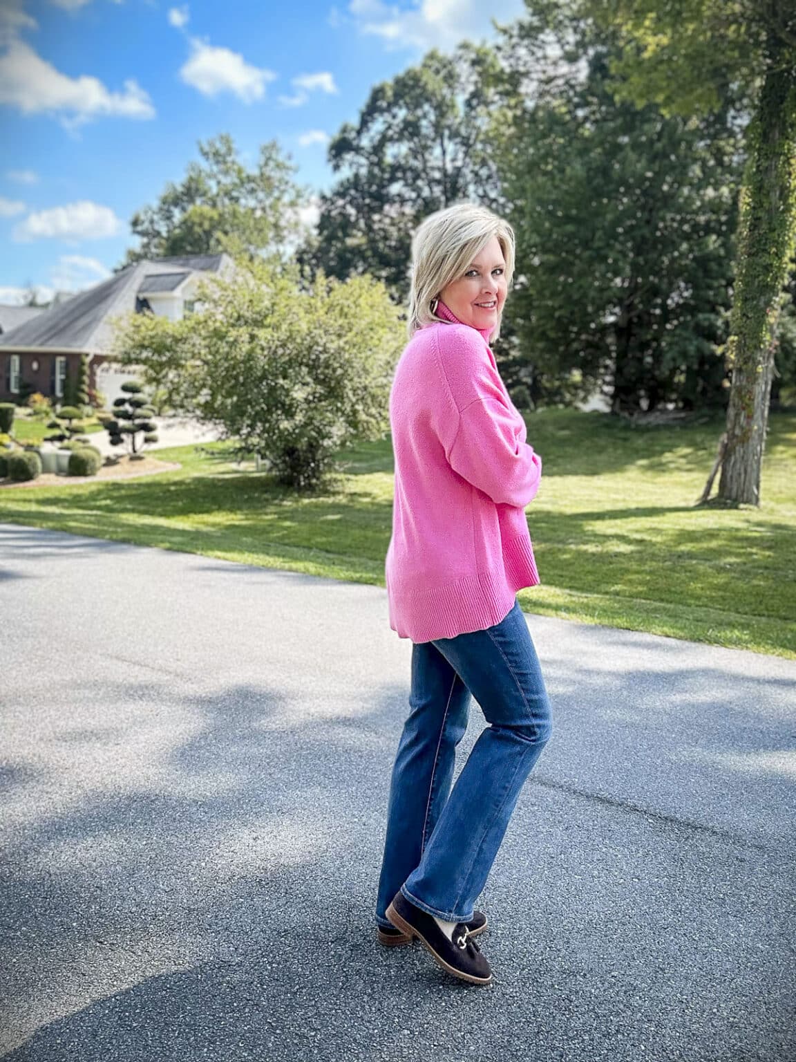 How Women Over 50 Can Wear Oversized Sweaters