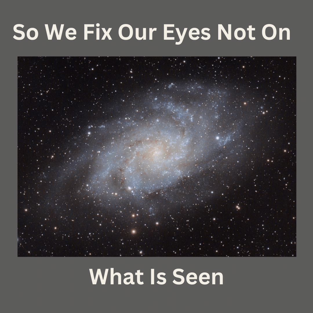 So We Fix Our Eyes Not On What Is Seen